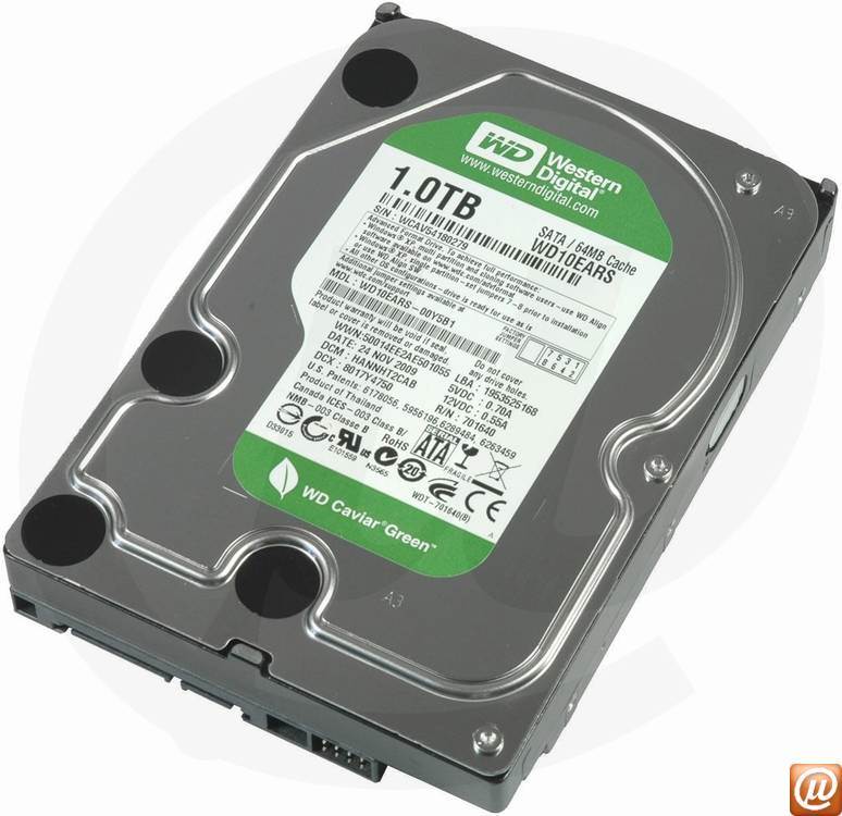 Western - WD10EARS - Unidade de Disco Rígido (HD) 1TB Western Digital ...